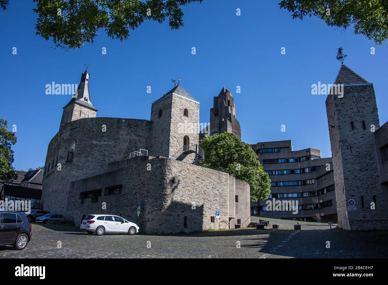 Bensberg castle with town hall Stock Photo - Alamy