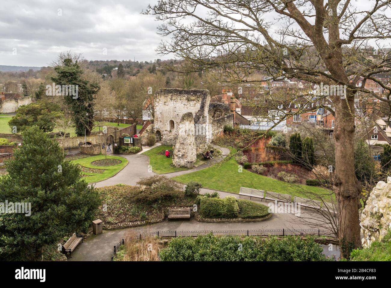 Guildford castle gardens surrey uk hi-res stock photography and images ...