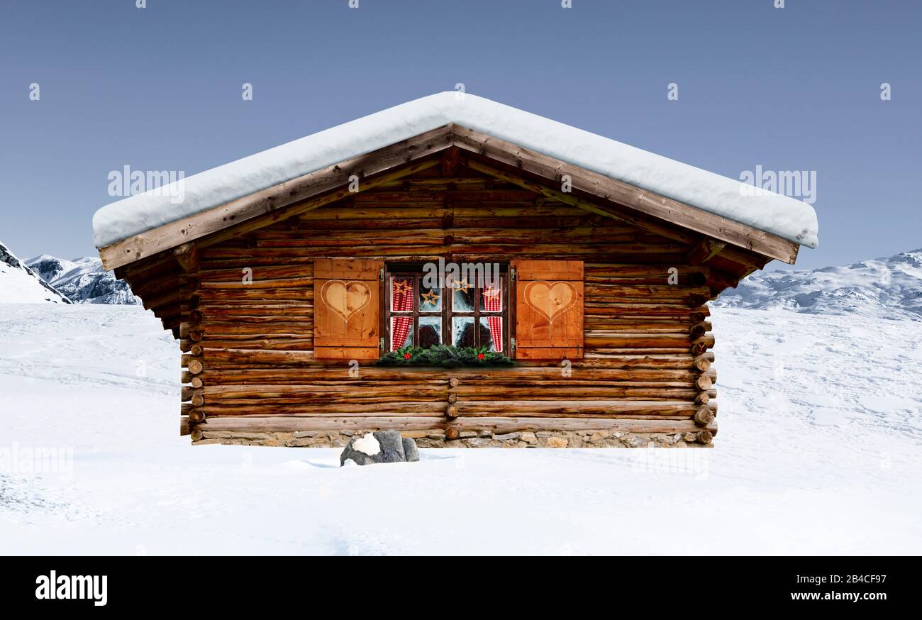 Rustic hut in the mountains hi-res stock photography and images - Alamy