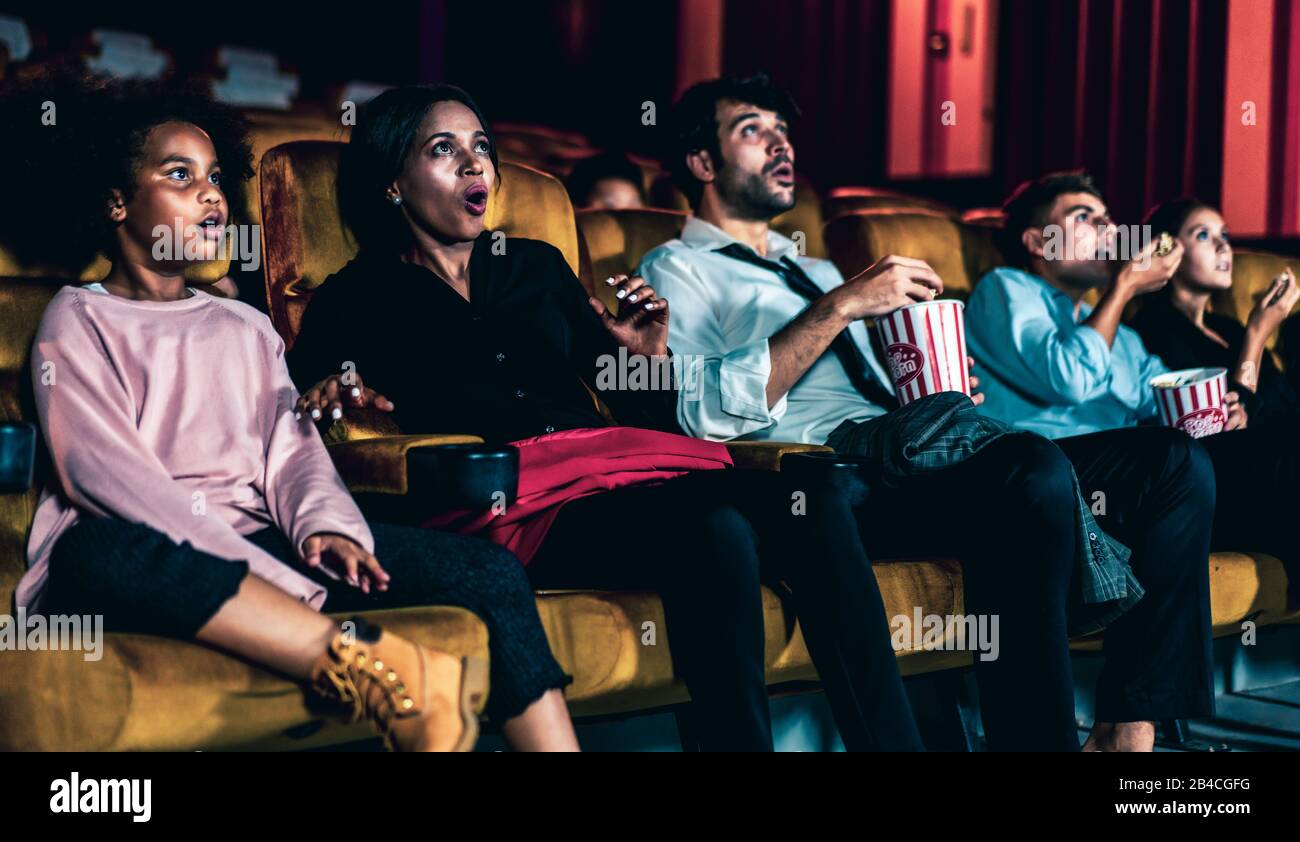 Audience in movie theater shocked hi-res stock photography and images ...
