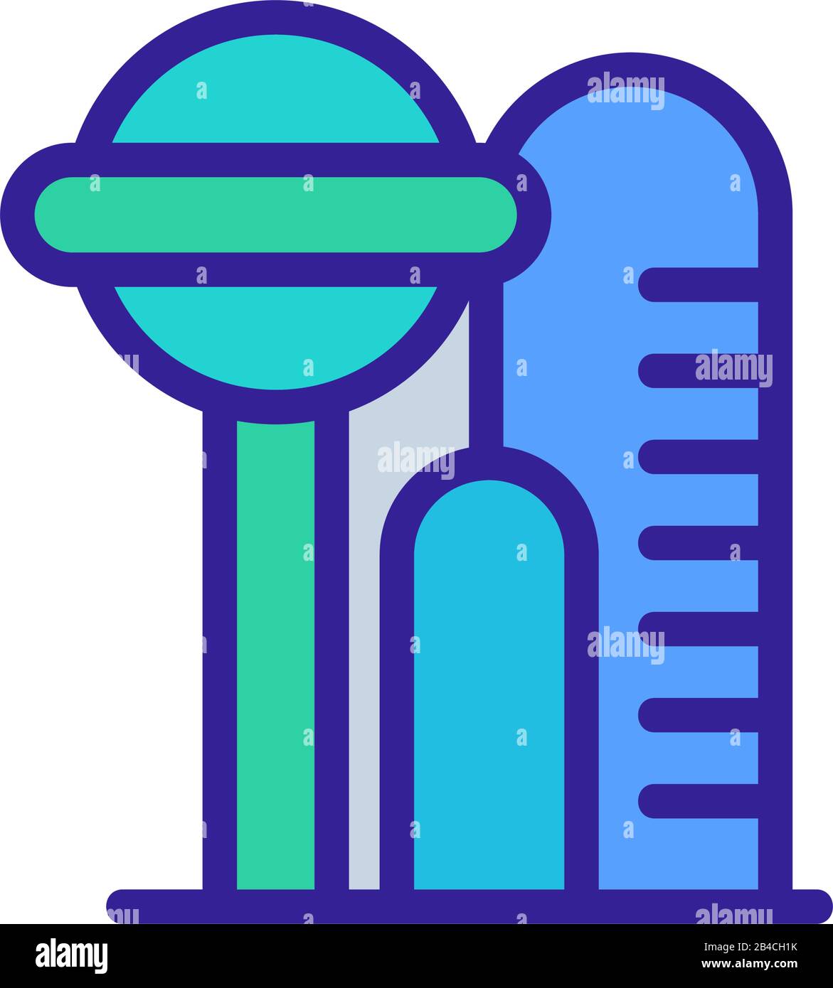 city future icon vector. Isolated contour symbol illustration Stock ...