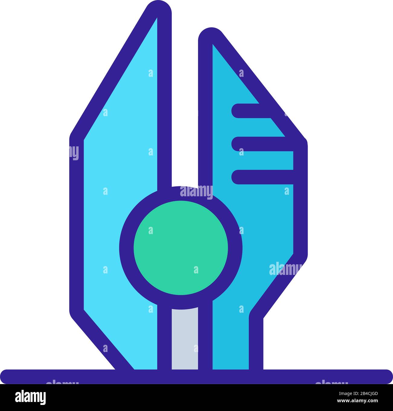 city future icon vector. Isolated contour symbol illustration Stock ...