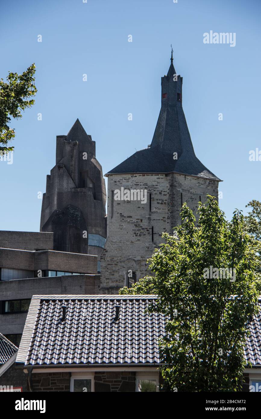 Bensberg castle with town hall Stock Photo - Alamy
