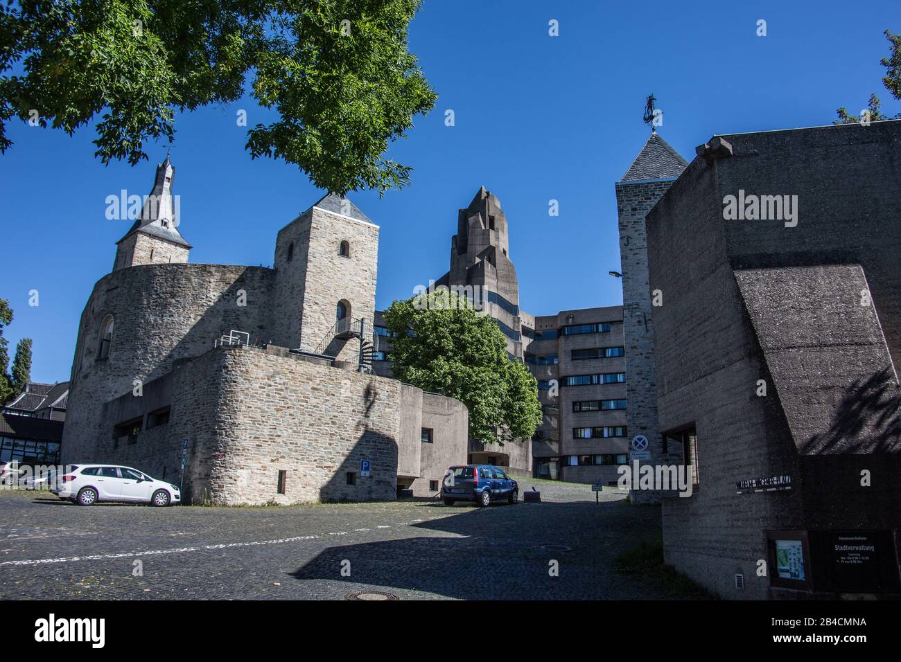 Bensberg castle with town hall Stock Photo - Alamy