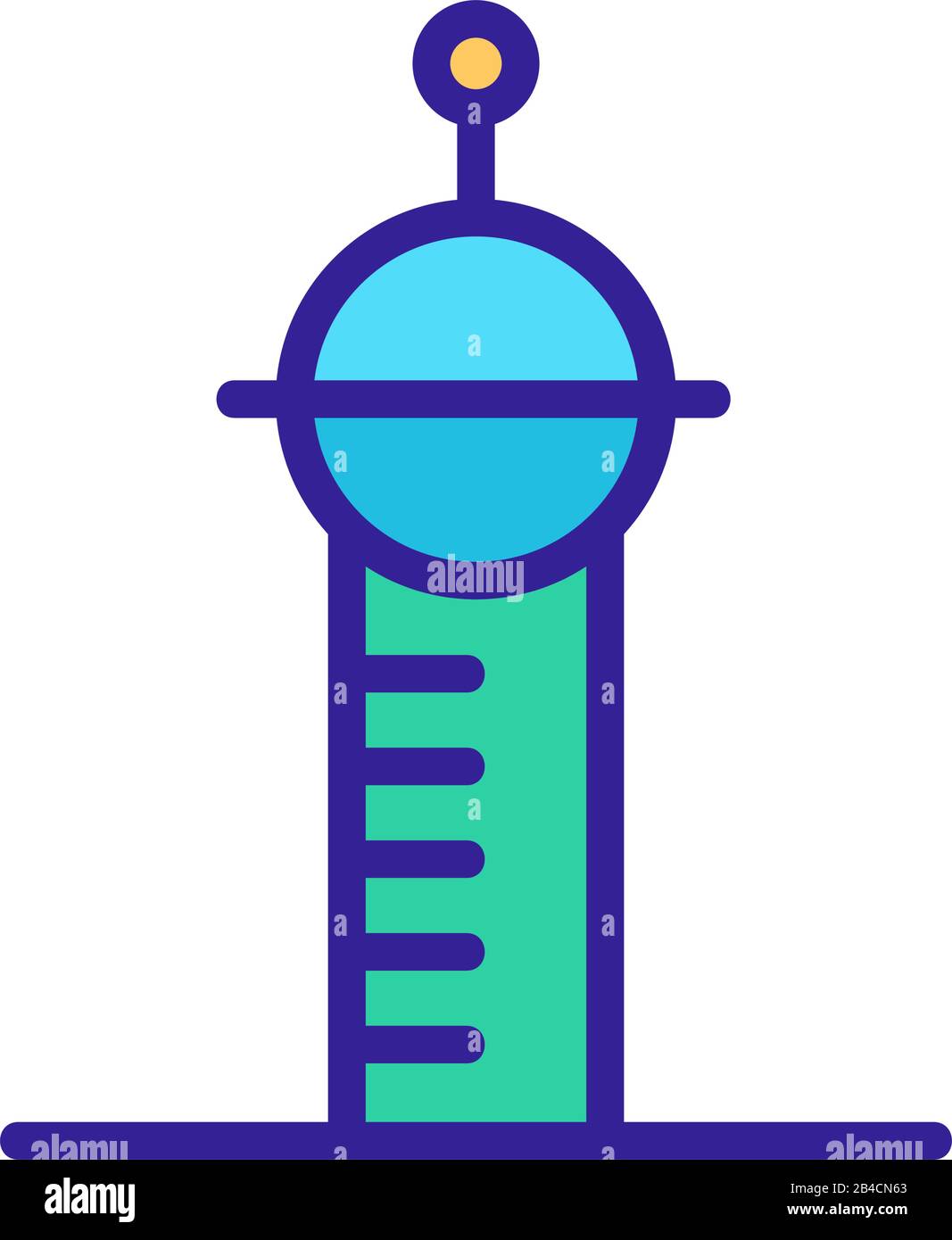 skyscraper icon vector. Isolated contour symbol illustration Stock ...