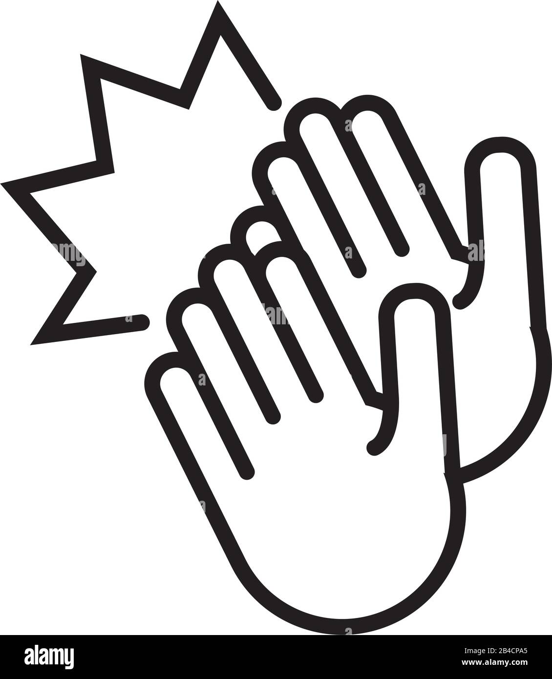 bumping hands signal line style Stock Vector Image & Art - Alamy