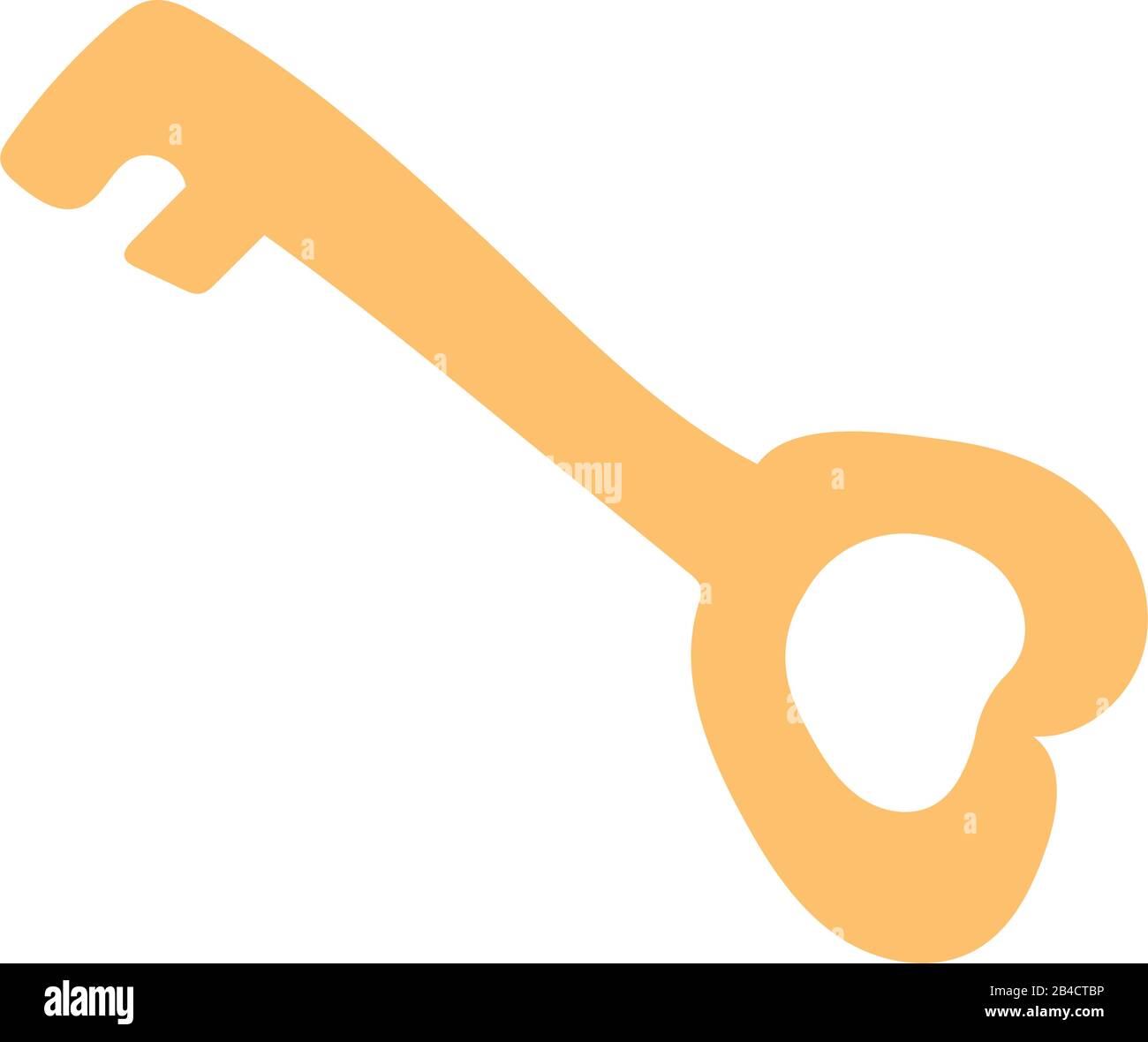 golden key on white background vector illustration design Stock Vector ...