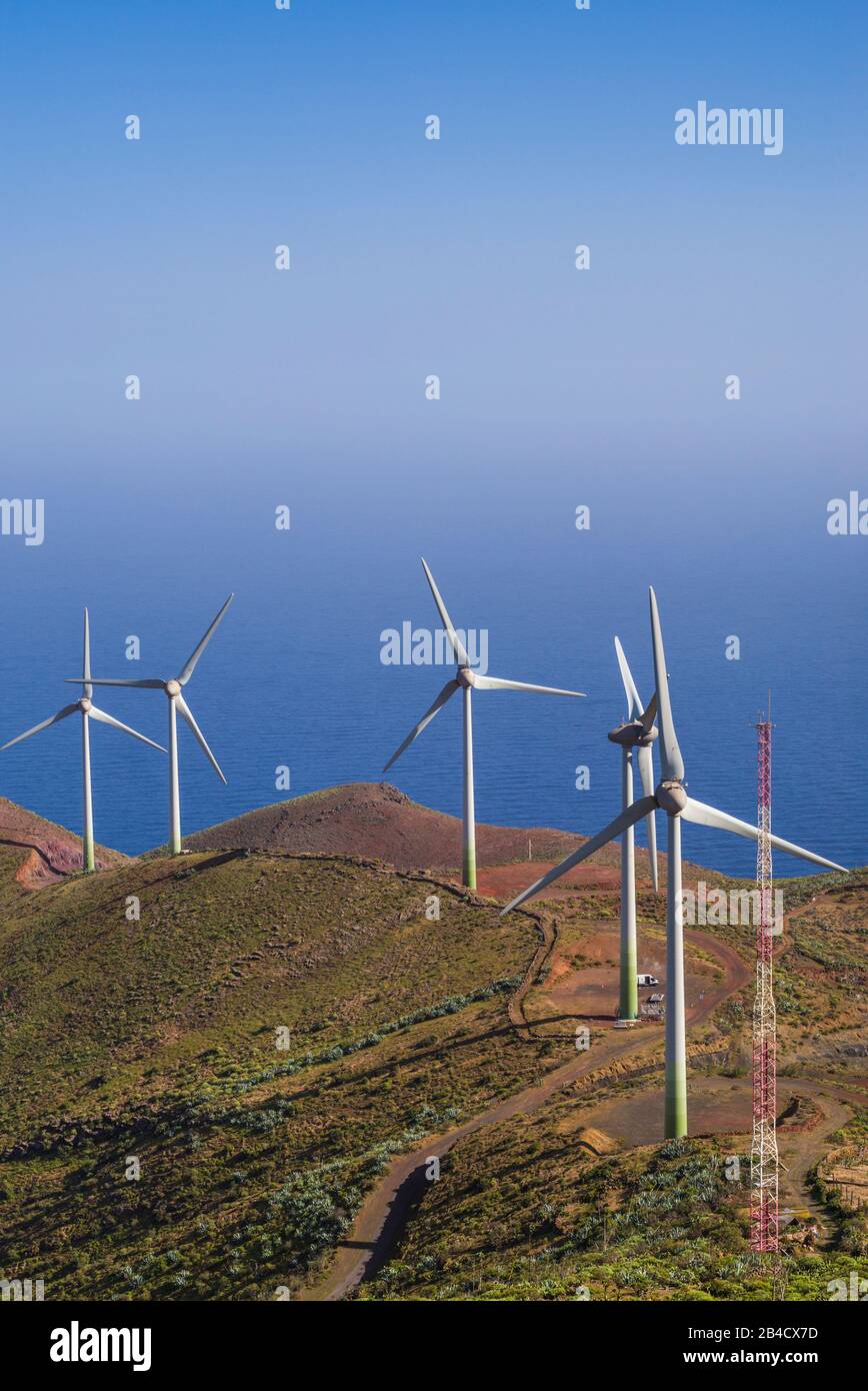 Spain, Canary Islands, El Hierro Island, Valverde, island capital, wind ...