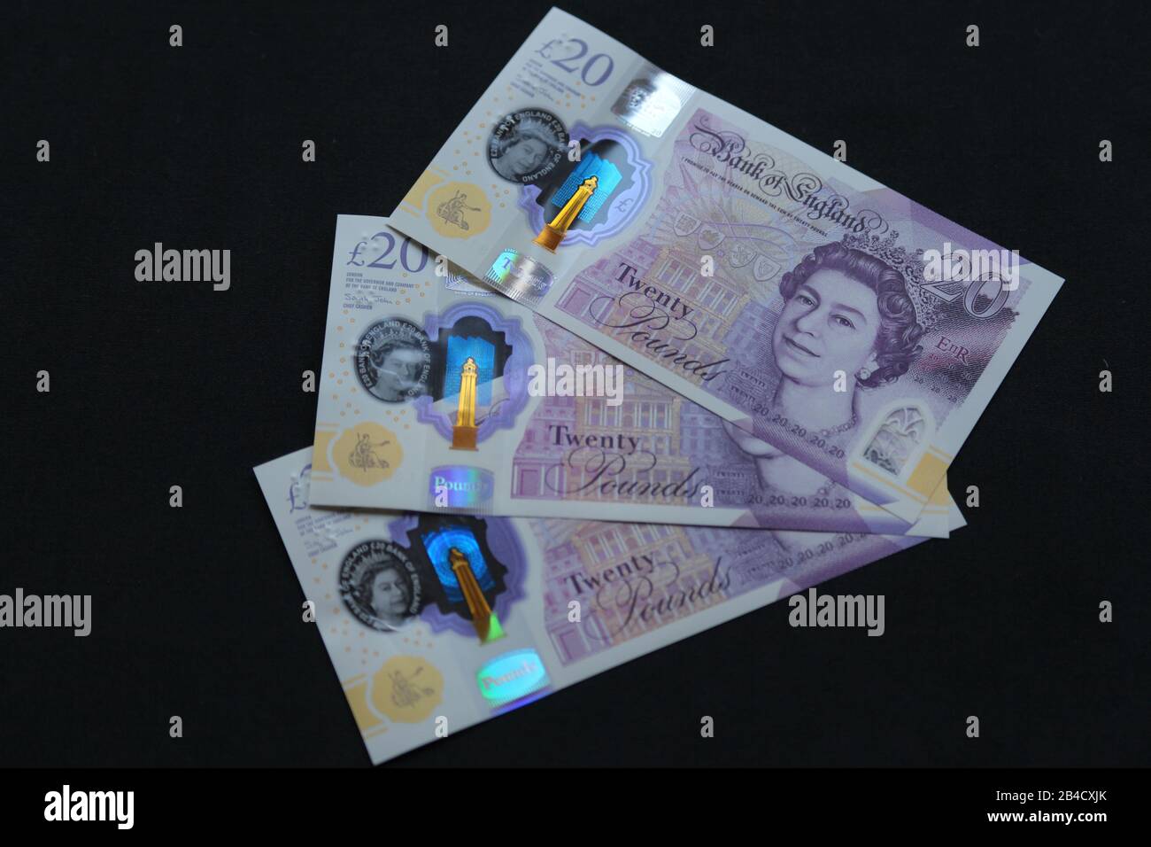 new twenty pound notes Stock Photo - Alamy