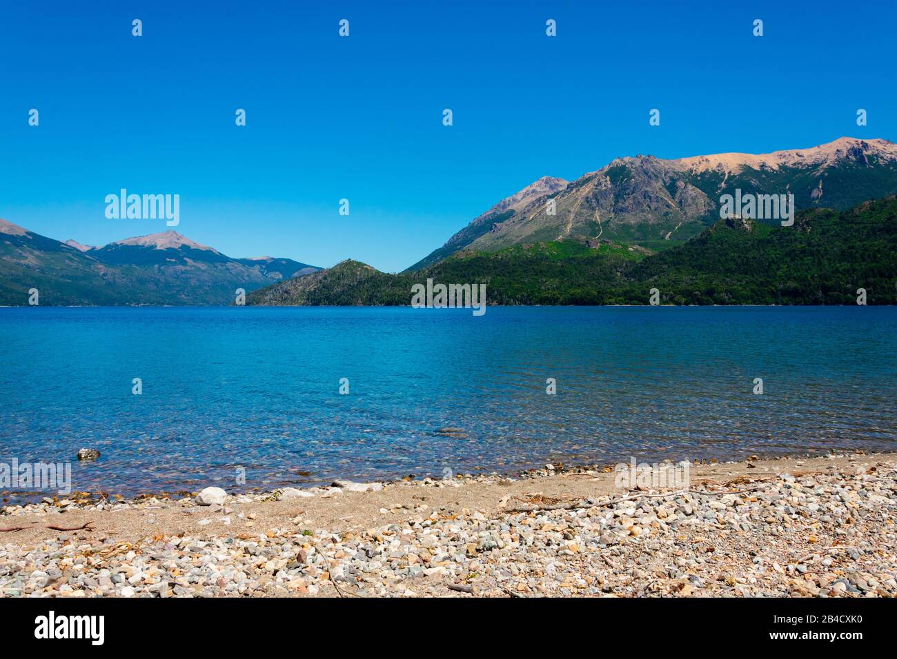 Stone beach. Gutierrez Lake. Bariloche, Argentina Stock Photo - Alamy