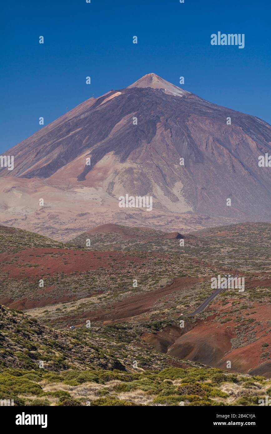 Spain, Canary Islands, Tenerife Island, El Teide Mountain, elevated ...
