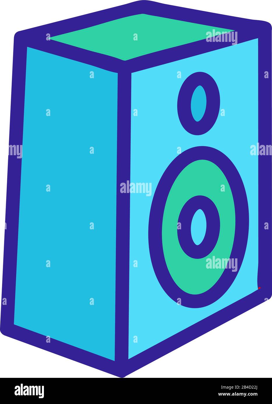 Acoustics column icon vector. Isolated contour symbol illustration ...