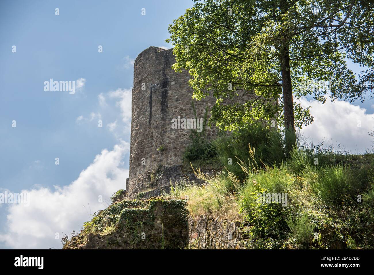 Castle ruin Windeck from the Middle Ages Stock Photo - Alamy