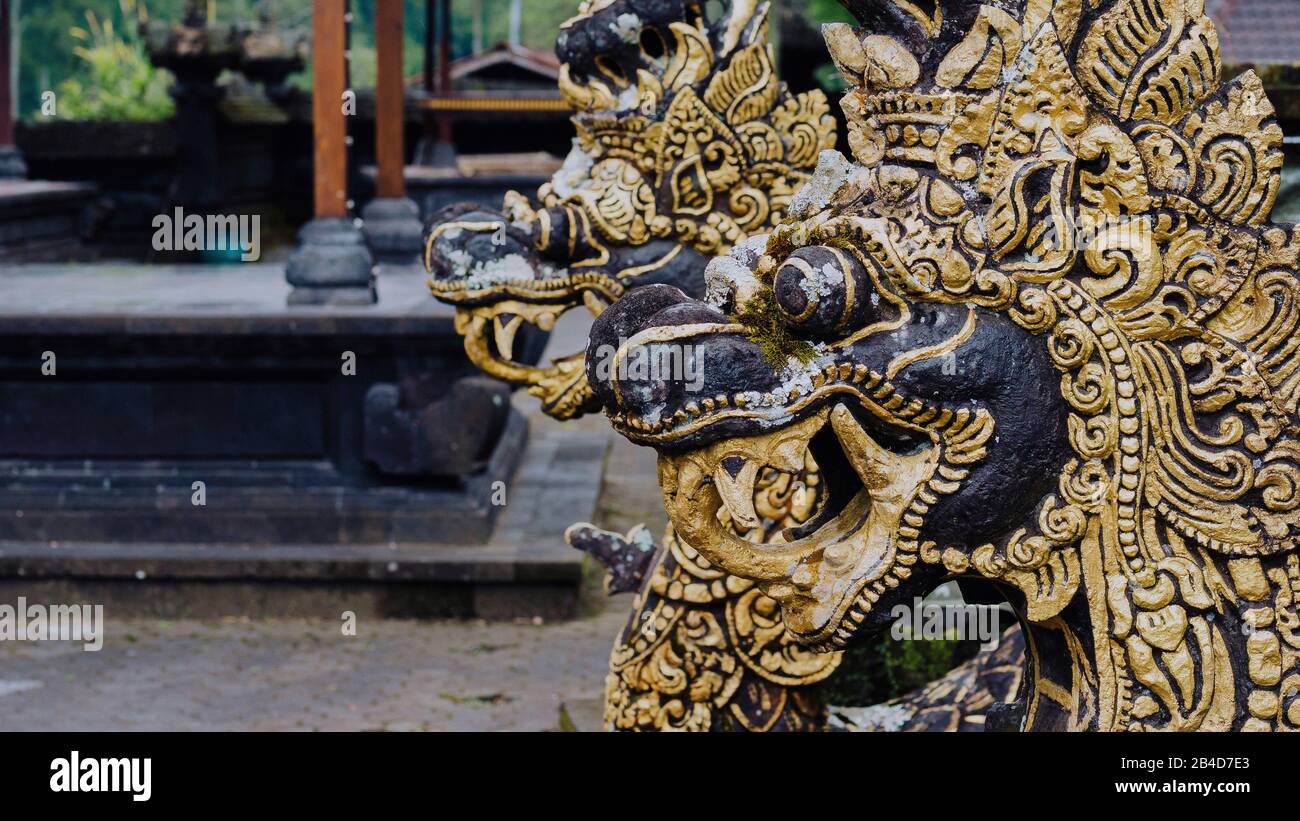 Statue of dragon in Pura Besakih Temple in Bali Island, Indonesia Stock ...