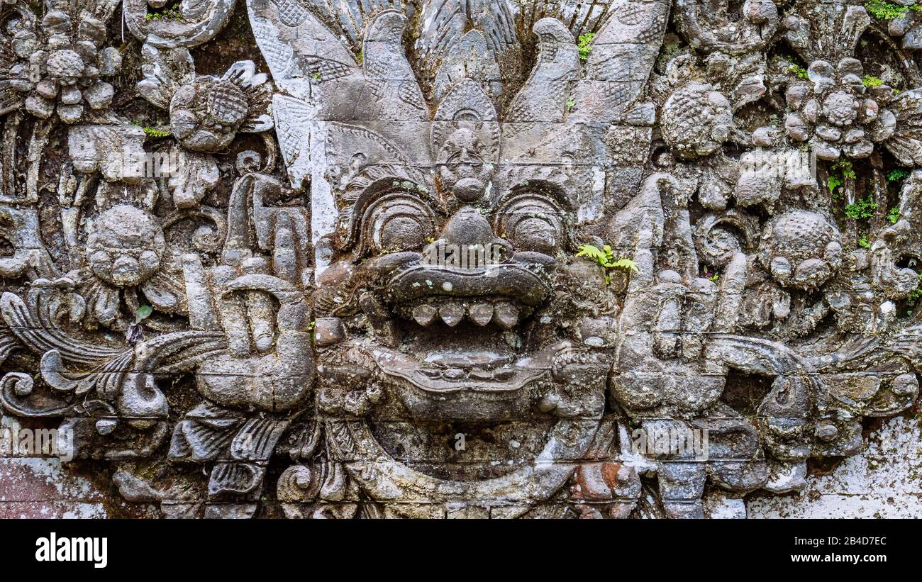 Traditional Balinese stone sculpture art and culture at Bali, Indonesia ...