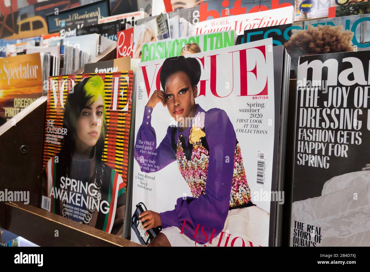 Magazine Stand Featuring Magazine Cover Stock Photo - Alamy
