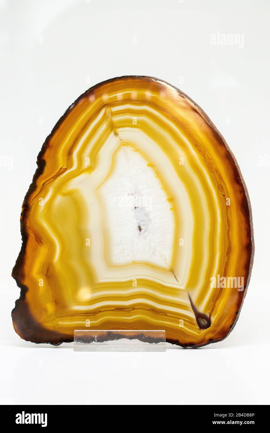 Thin slice of agate stone Stock Photo - Alamy