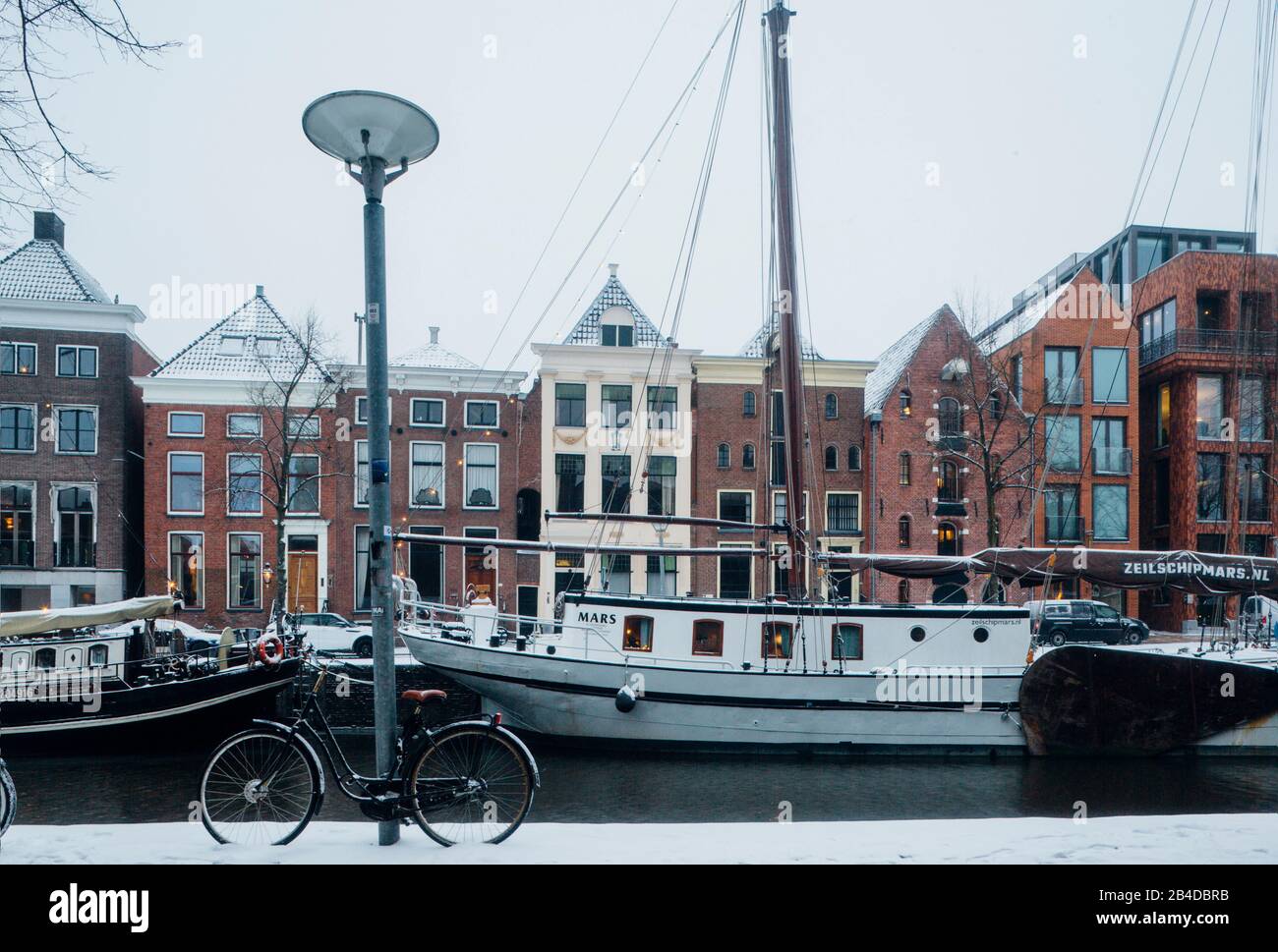 Europe, Netherlands, Groningen: downtown in winter Stock Photo - Alamy