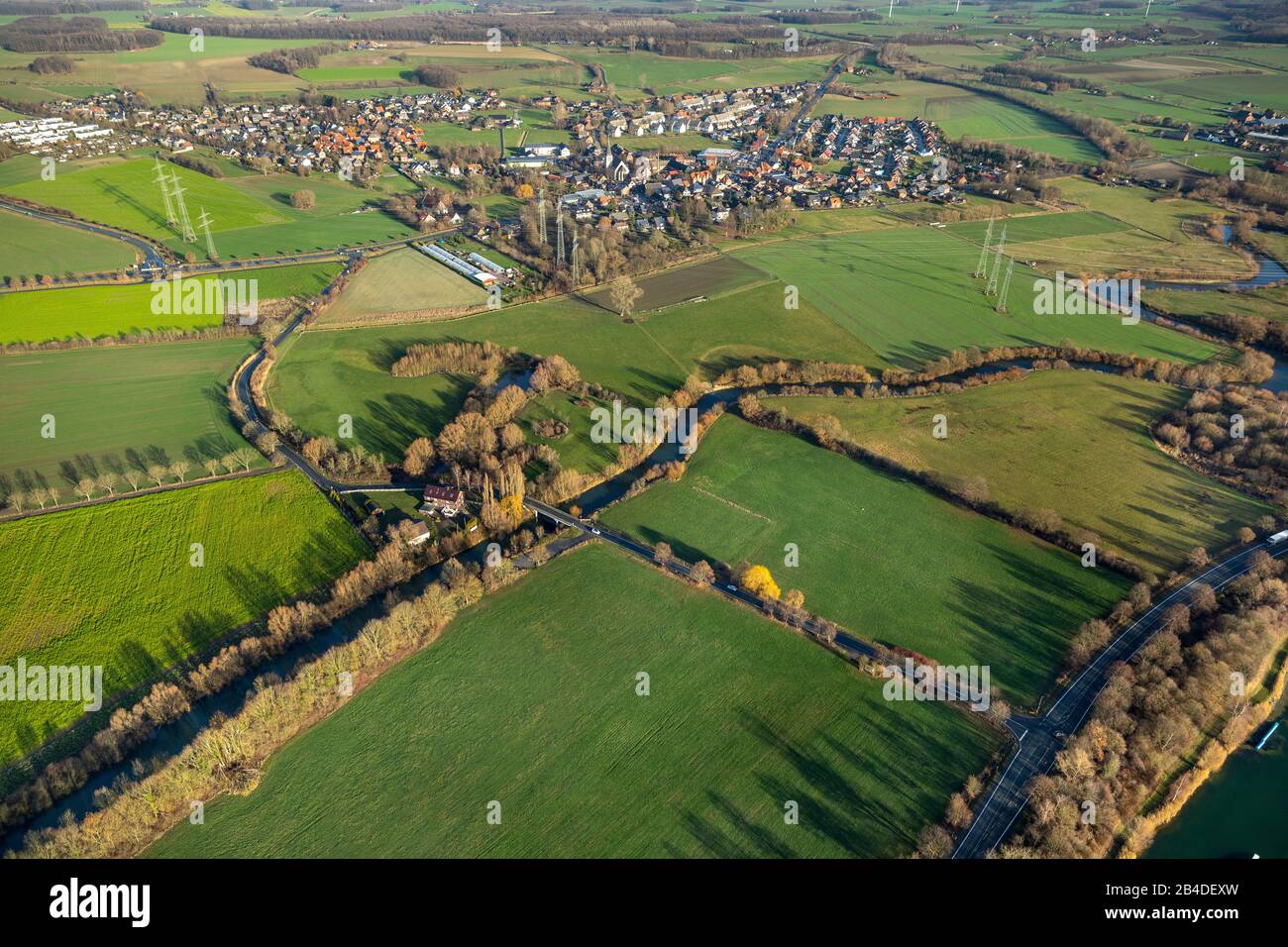 Lippe bridge between dolberg and hamm werries hi-res stock photography ...