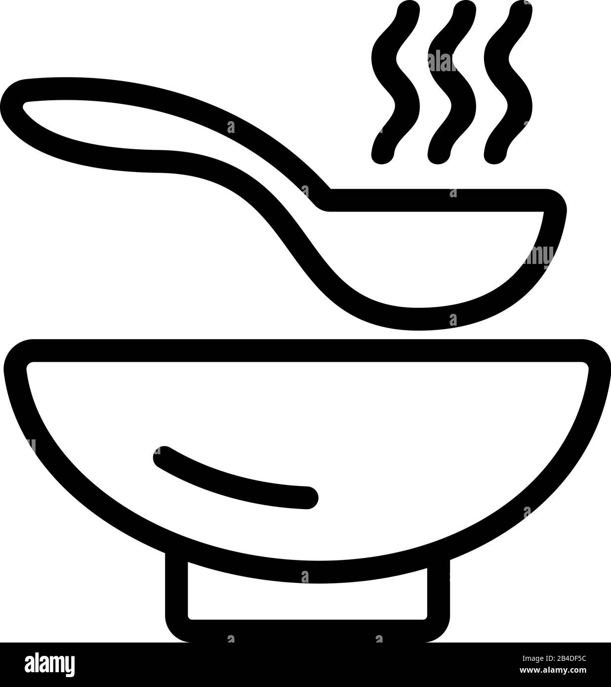 Hot soup icon vector. Isolated contour symbol illustration Stock Vector ...