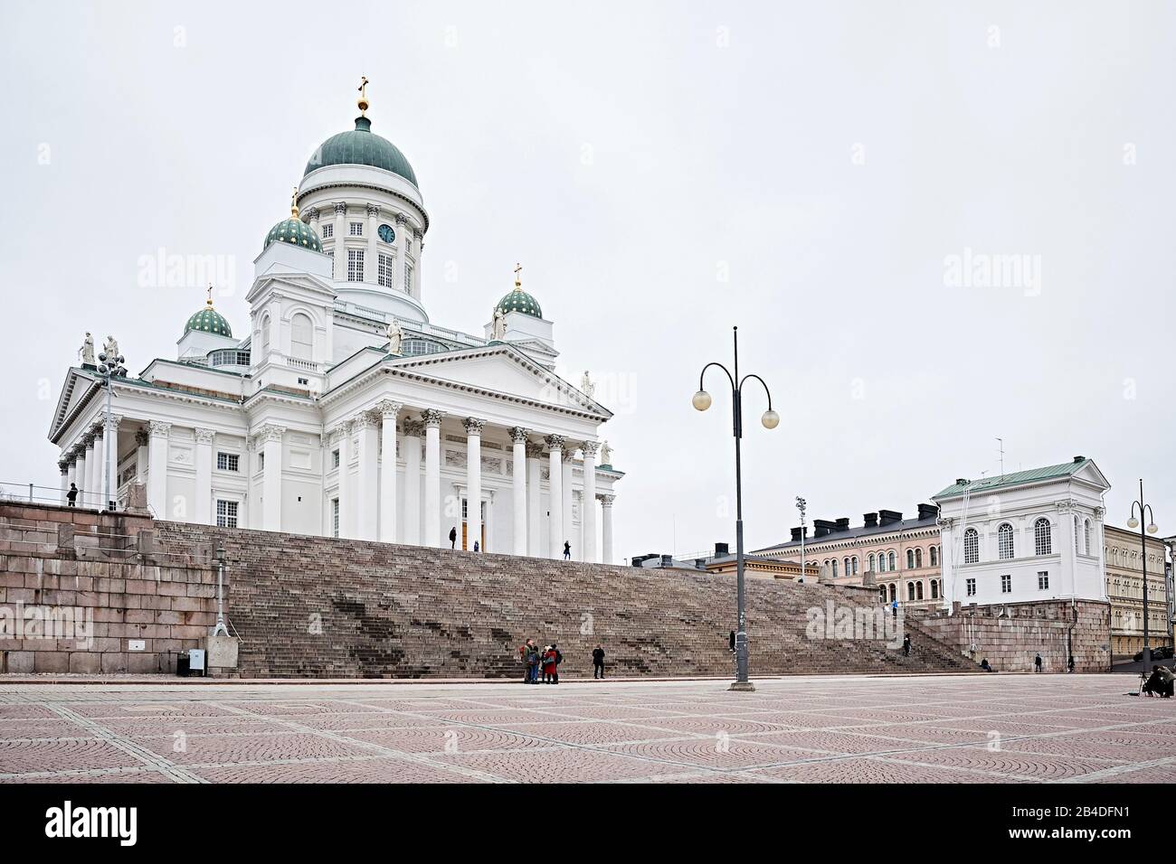 The Helsinki Cathedral, Finland, designed by the German architect Carl ...