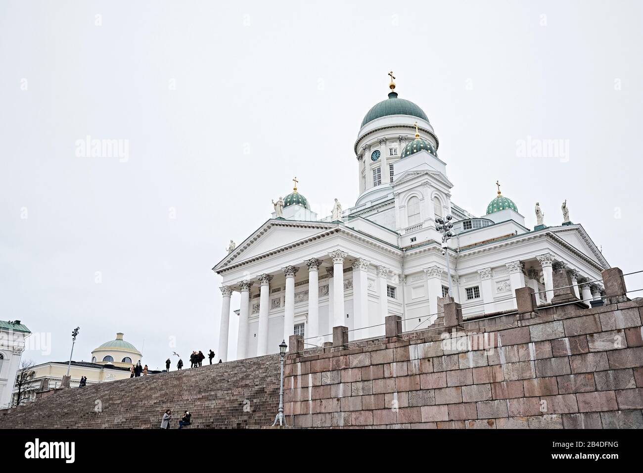 The Helsinki Cathedral, Finland, designed by the German architect Carl ...