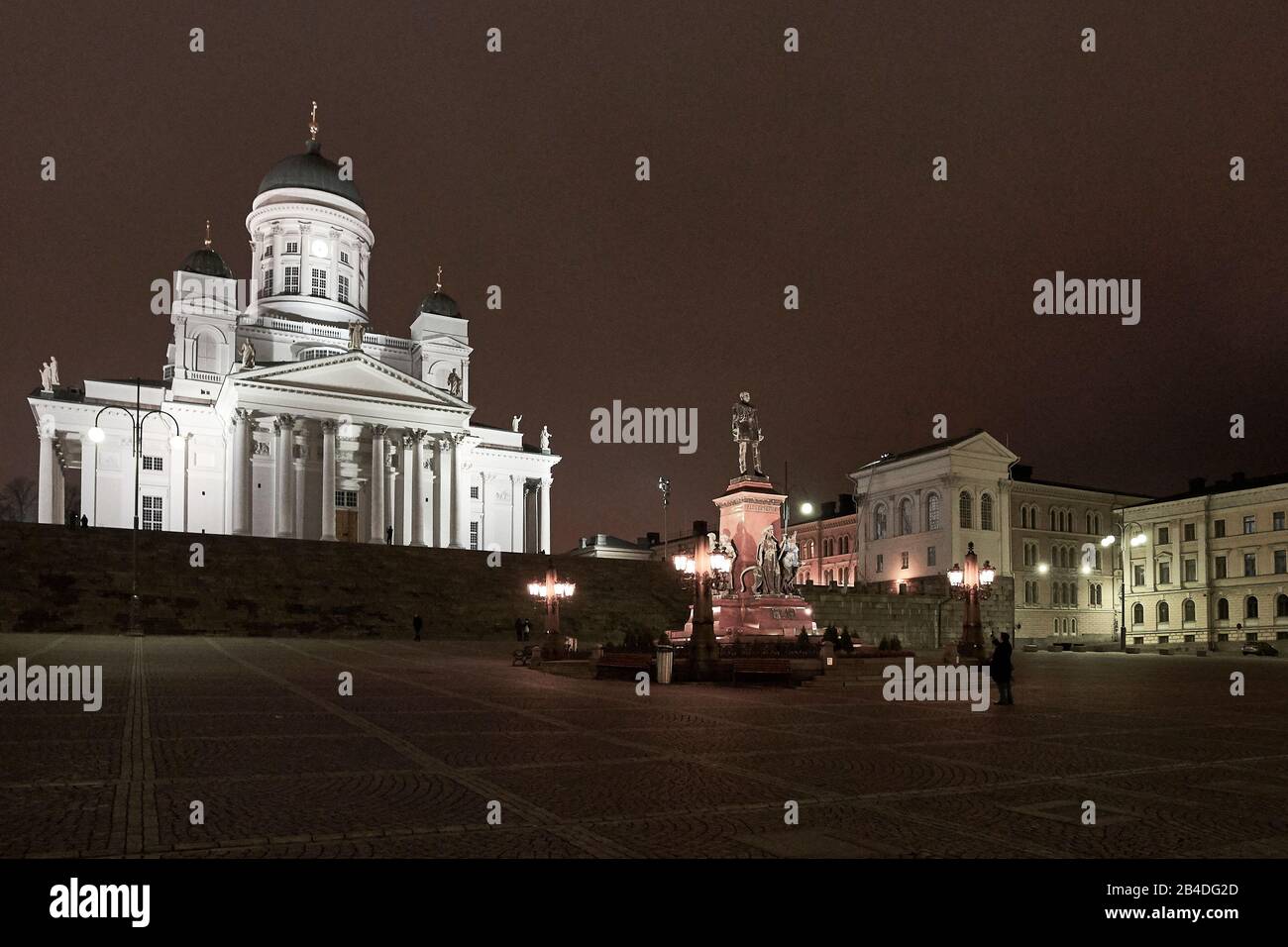 The Helsinki Cathedral, Finland, designed by the German architect Carl ...