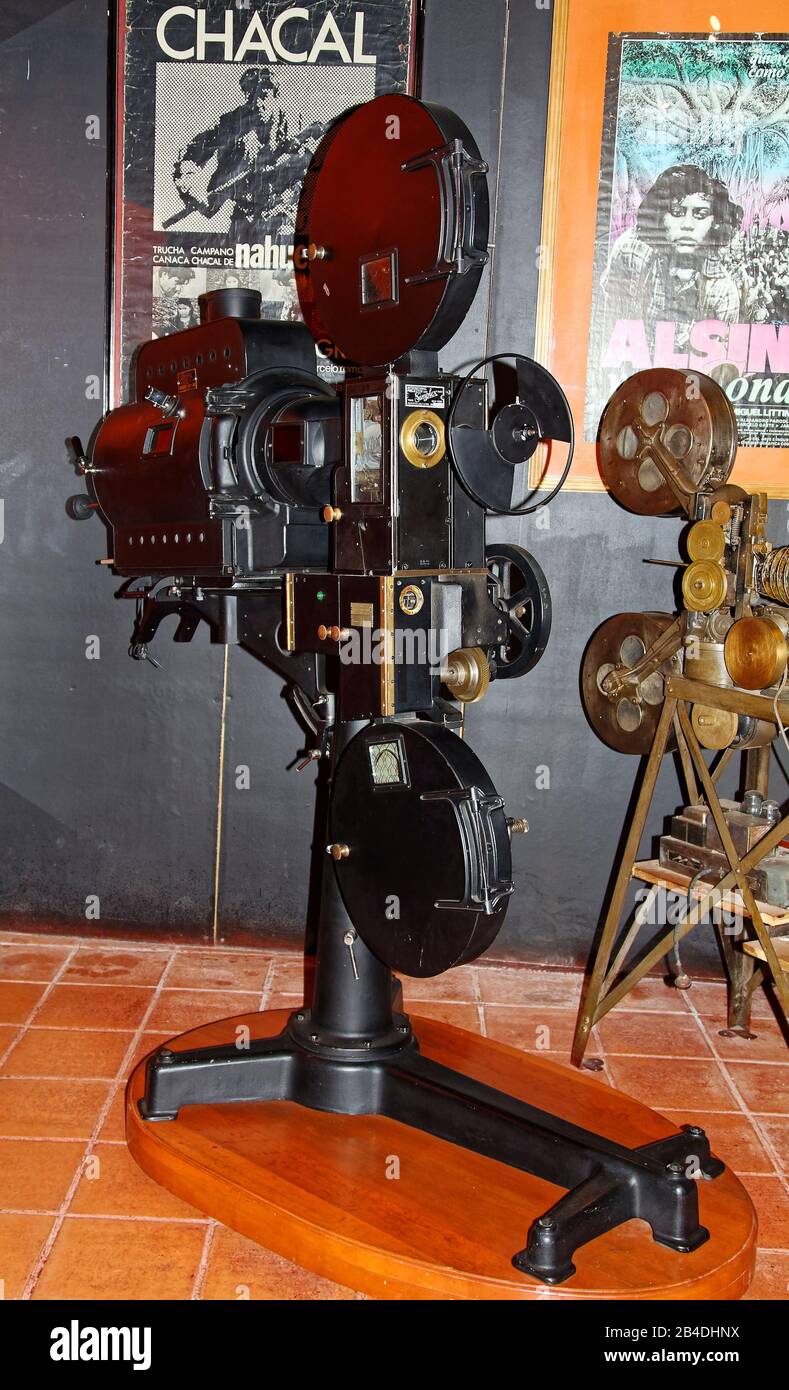 antique film projector, Simplex, old, display, Colchagua Museum; Santa ...