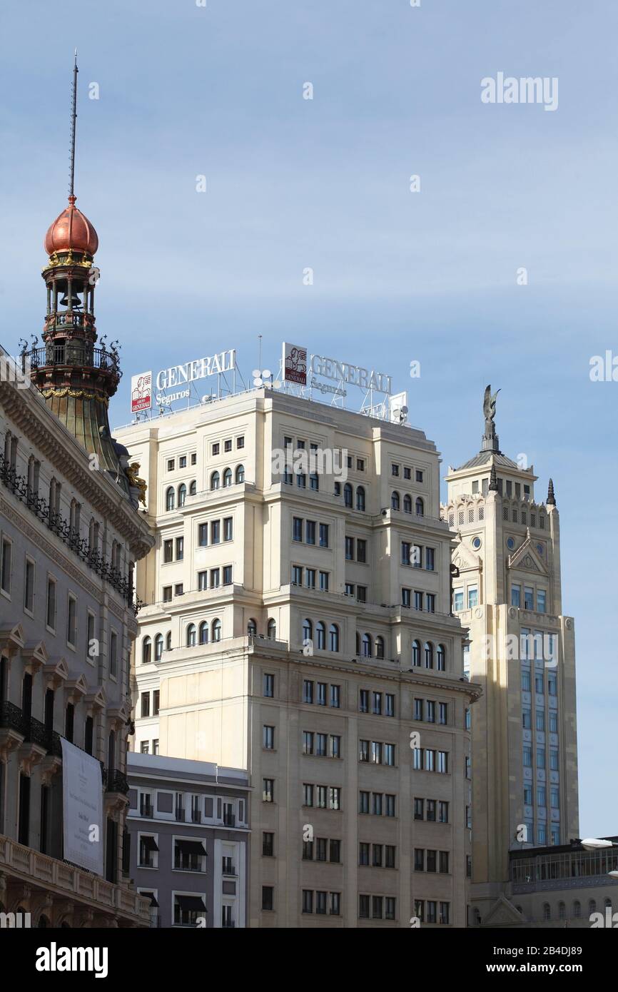 Vitalicio building at gran via madrid hi-res stock photography and images - Alamy