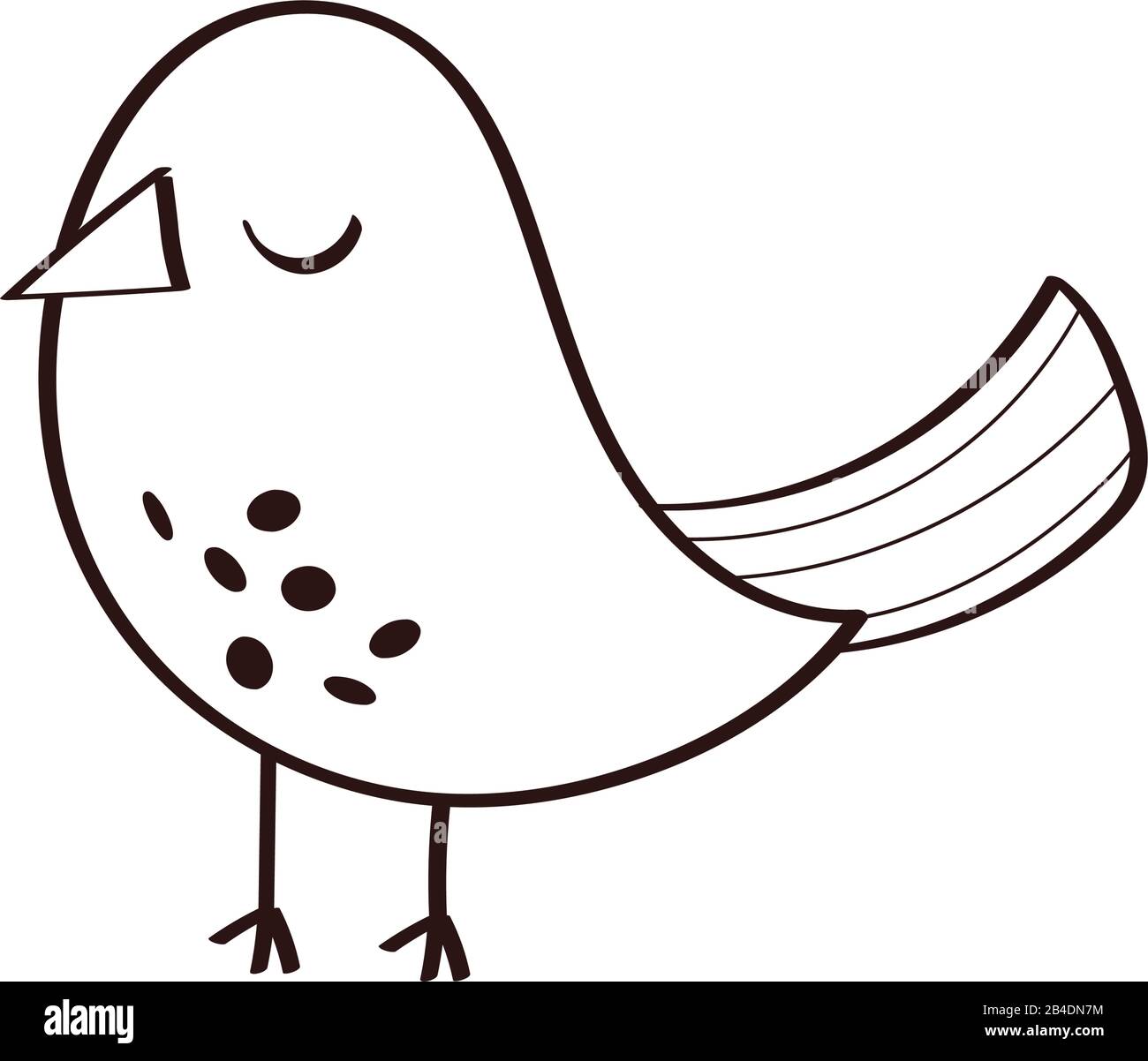 cute bird spring line style Stock Vector Image & Art - Alamy