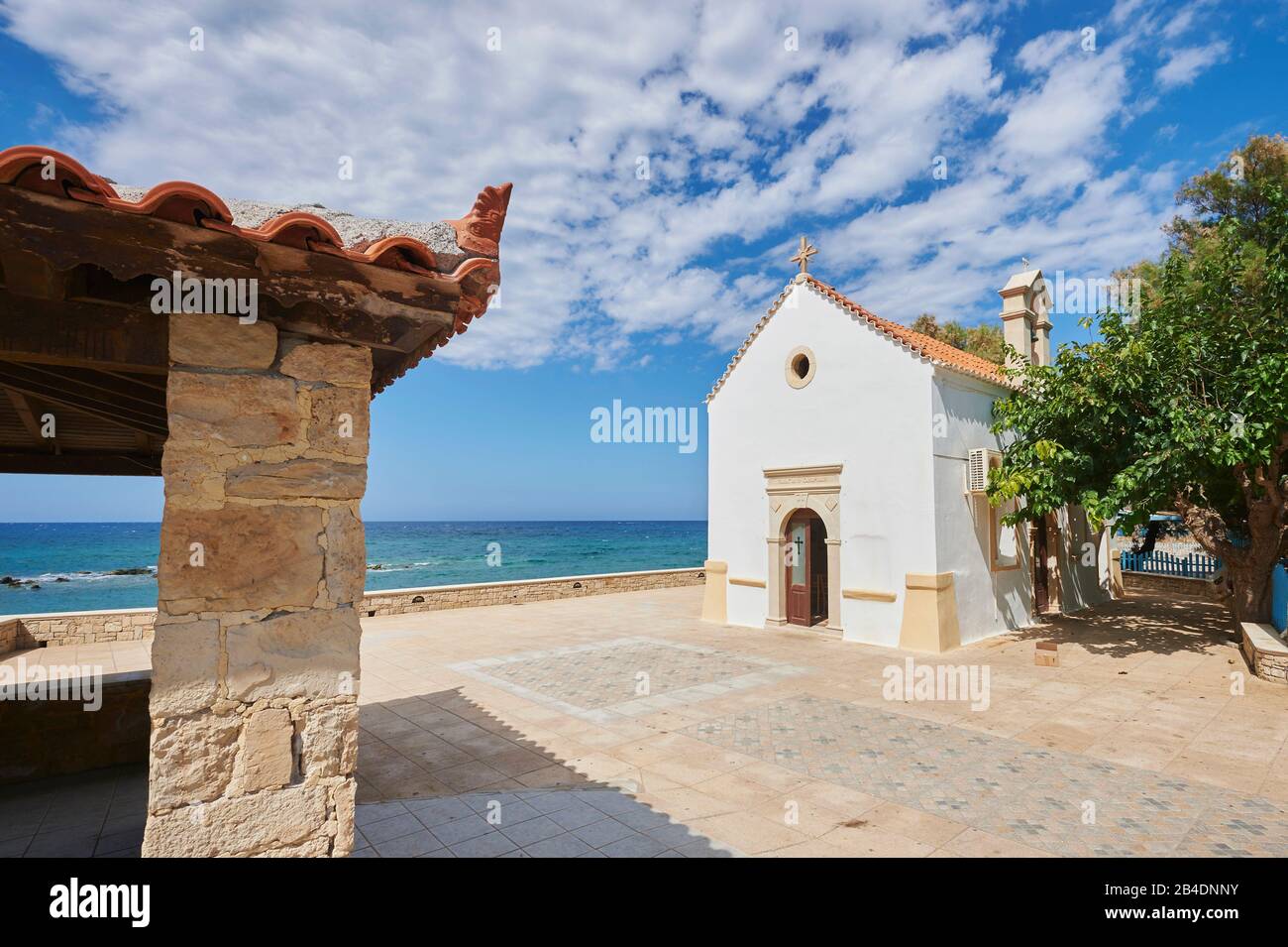 Chapel on a beach in Crete, Greece Stock Photo - Alamy