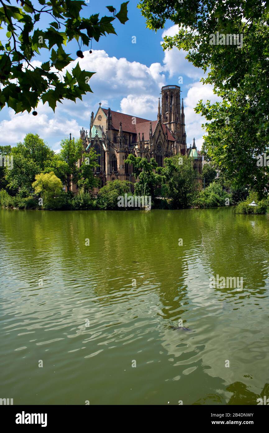 Johanneskirche Stuttgart At The Feuersee High Resolution Stock ...