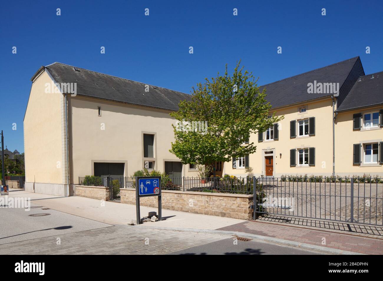 Old house facades, Bertrange, Batringen, Luxembourg, Europe Stock Photo ...