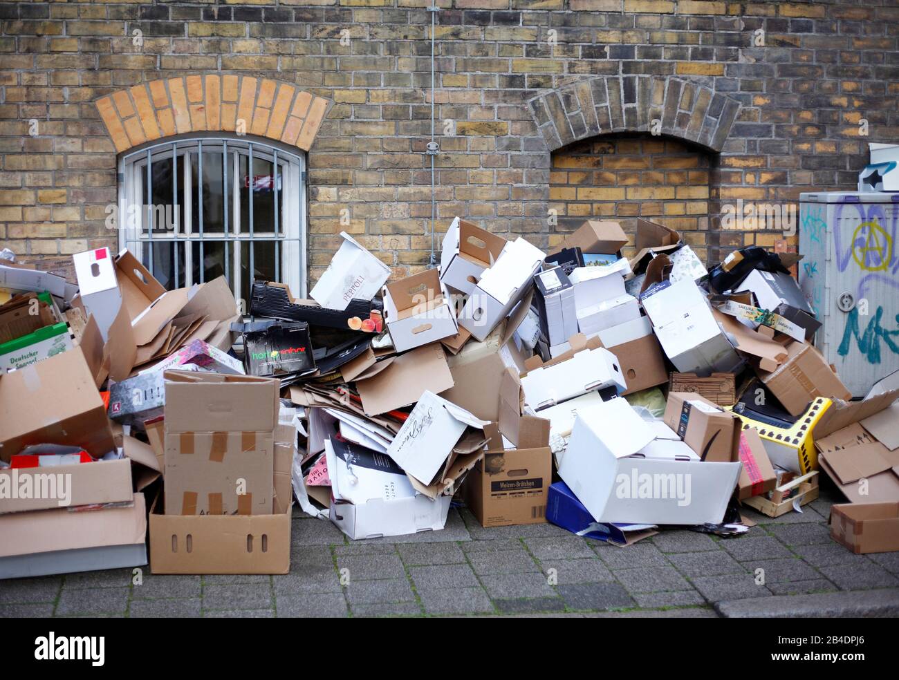 Waste paper collection, Bremen, Germany, Europe Stock Photo - Alamy
