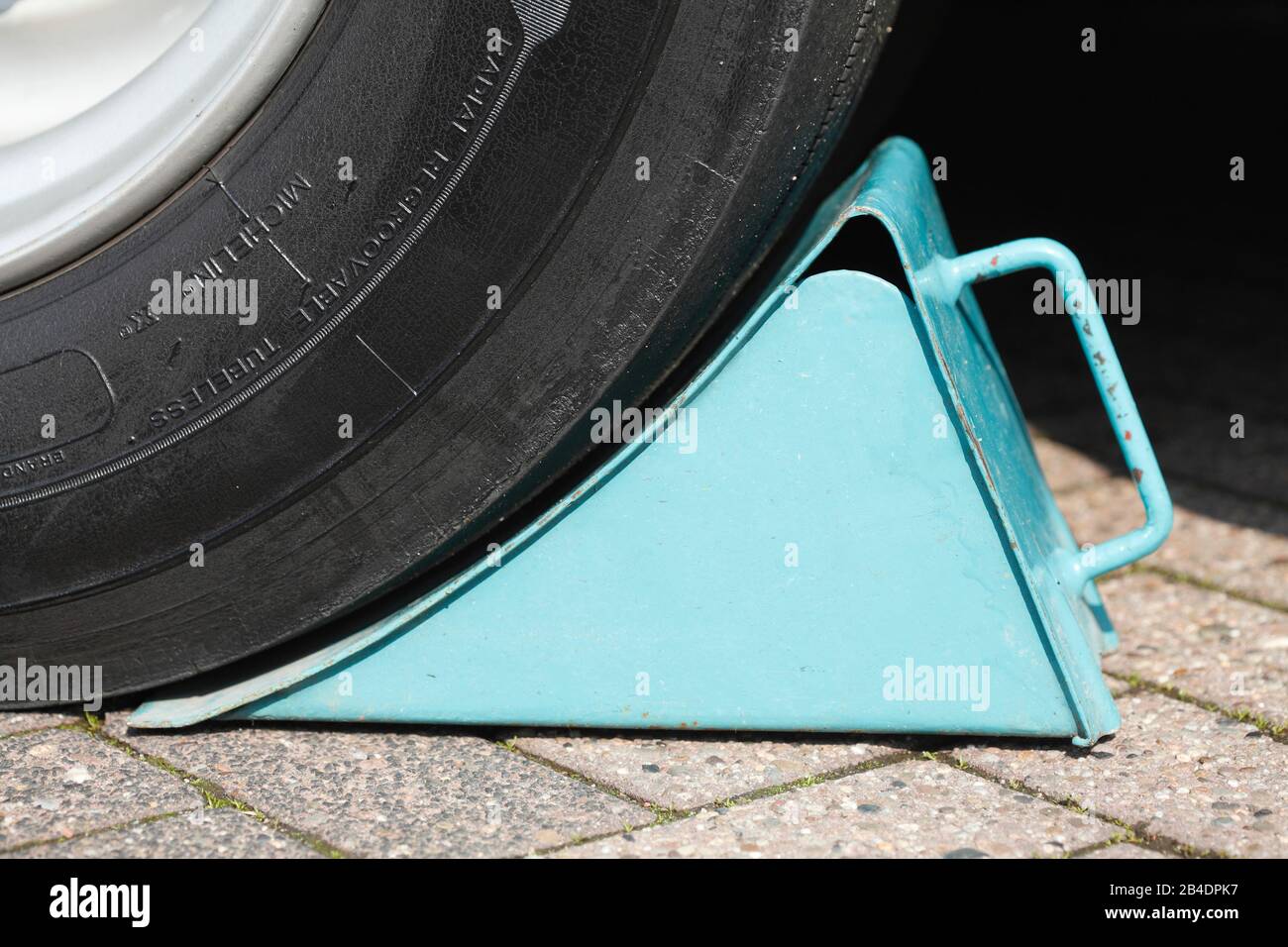 Brake pad on a truck tire, Germany, Europe Stock Photo - Alamy