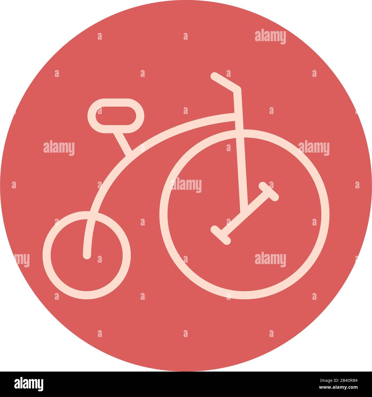 retro bicycle block and line icon Stock Vector Image & Art - Alamy