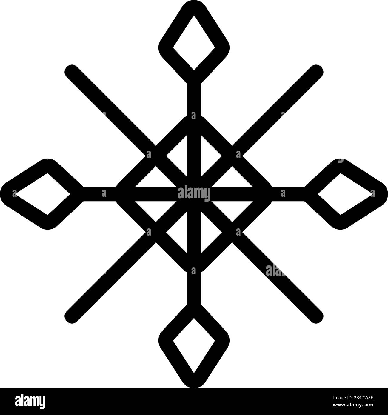 Snowflake icon vector. Isolated contour symbol illustration Stock Vector Image & Art - Alamy