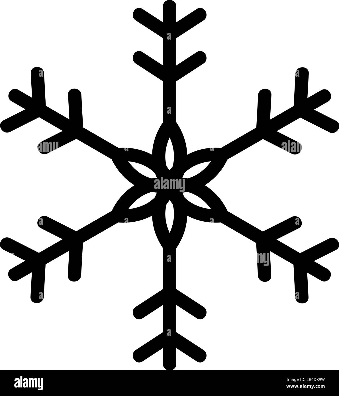 Snowflake icon vector. Isolated contour symbol illustration Stock Vector Image & Art - Alamy
