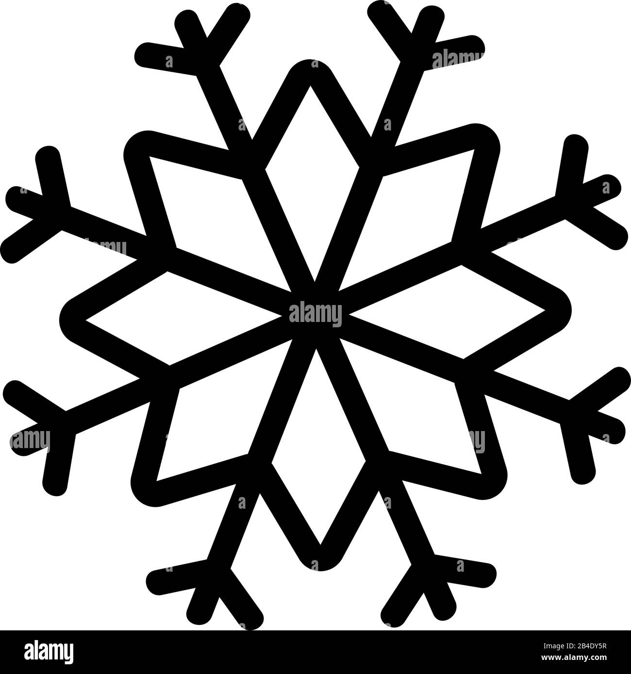 Winter snowflake icon vector. Isolated contour symbol illustration Stock Vector Image & Art - Alamy