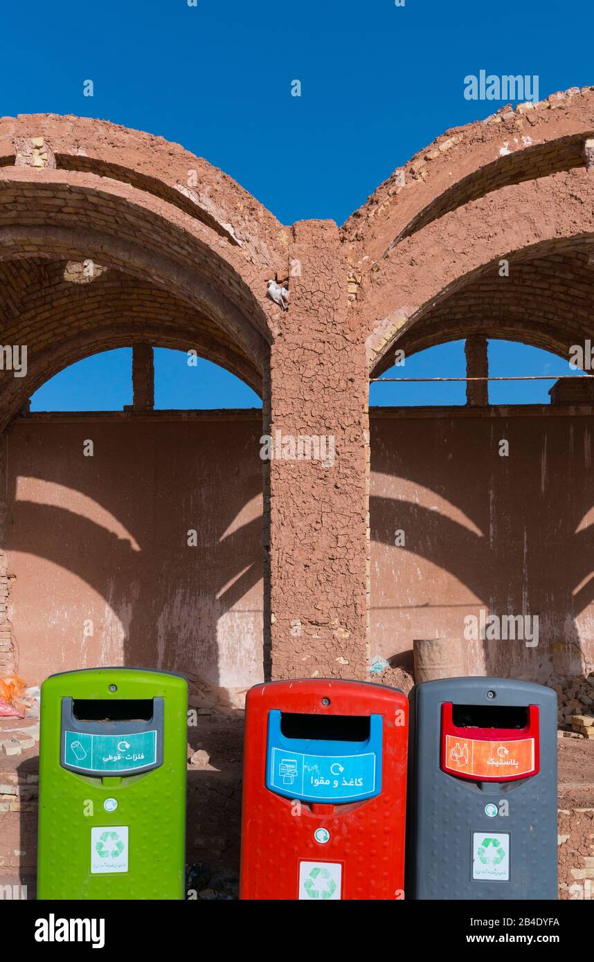 Recycling bins, Iran, Western Asia, Asia, Middle East Stock Photo - Alamy
