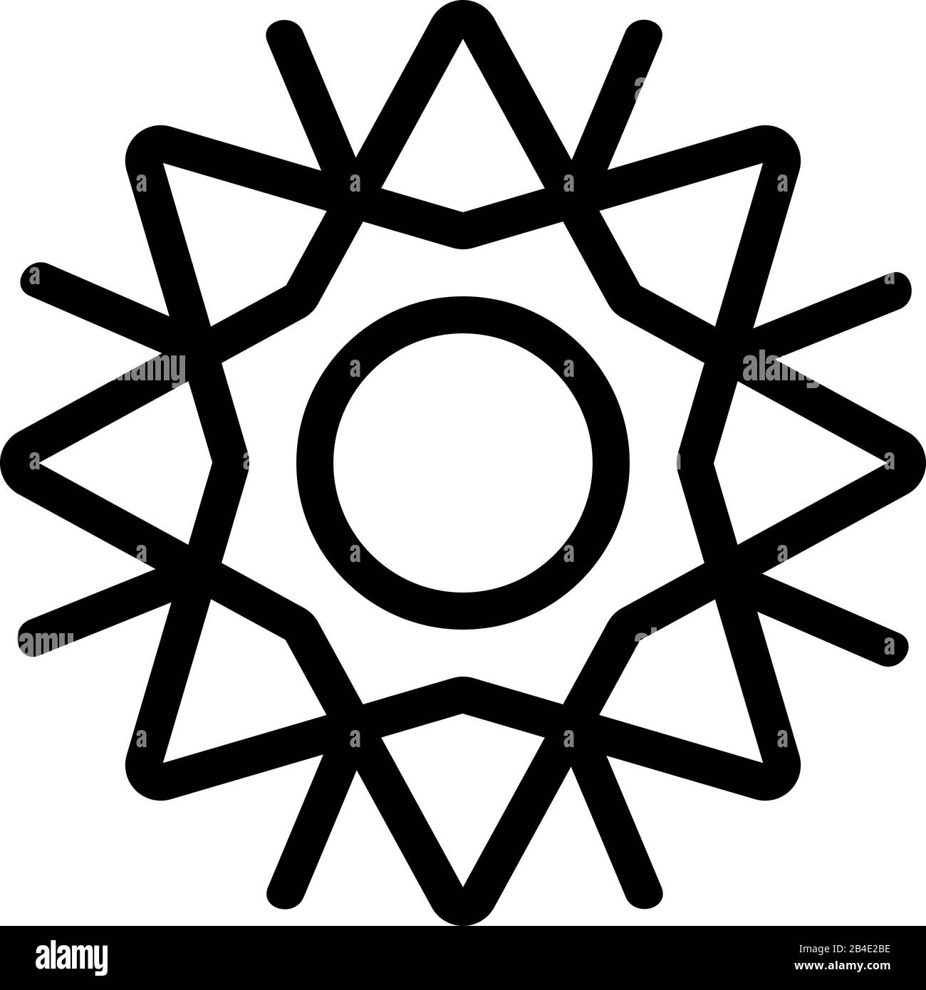 Beautiful snowflake icon vector. Isolated contour symbol illustration Stock Vector Image & Art ...