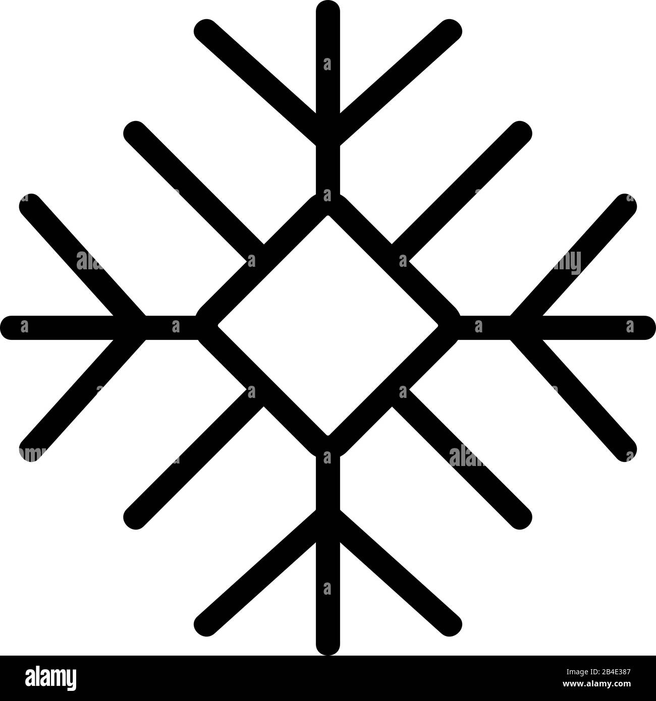 Beautiful snowflake icon vector. Isolated contour symbol illustration Stock Vector Image & Art ...