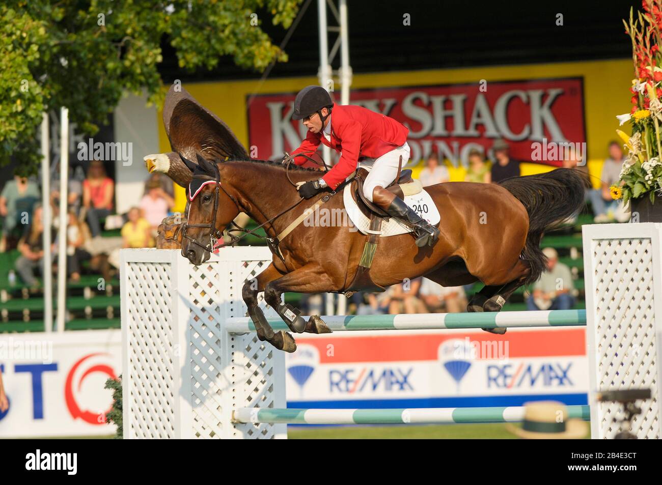 John Pearce (CAN) riding Urioso, CSIO Masters, Spruce Meadows, 8 ...