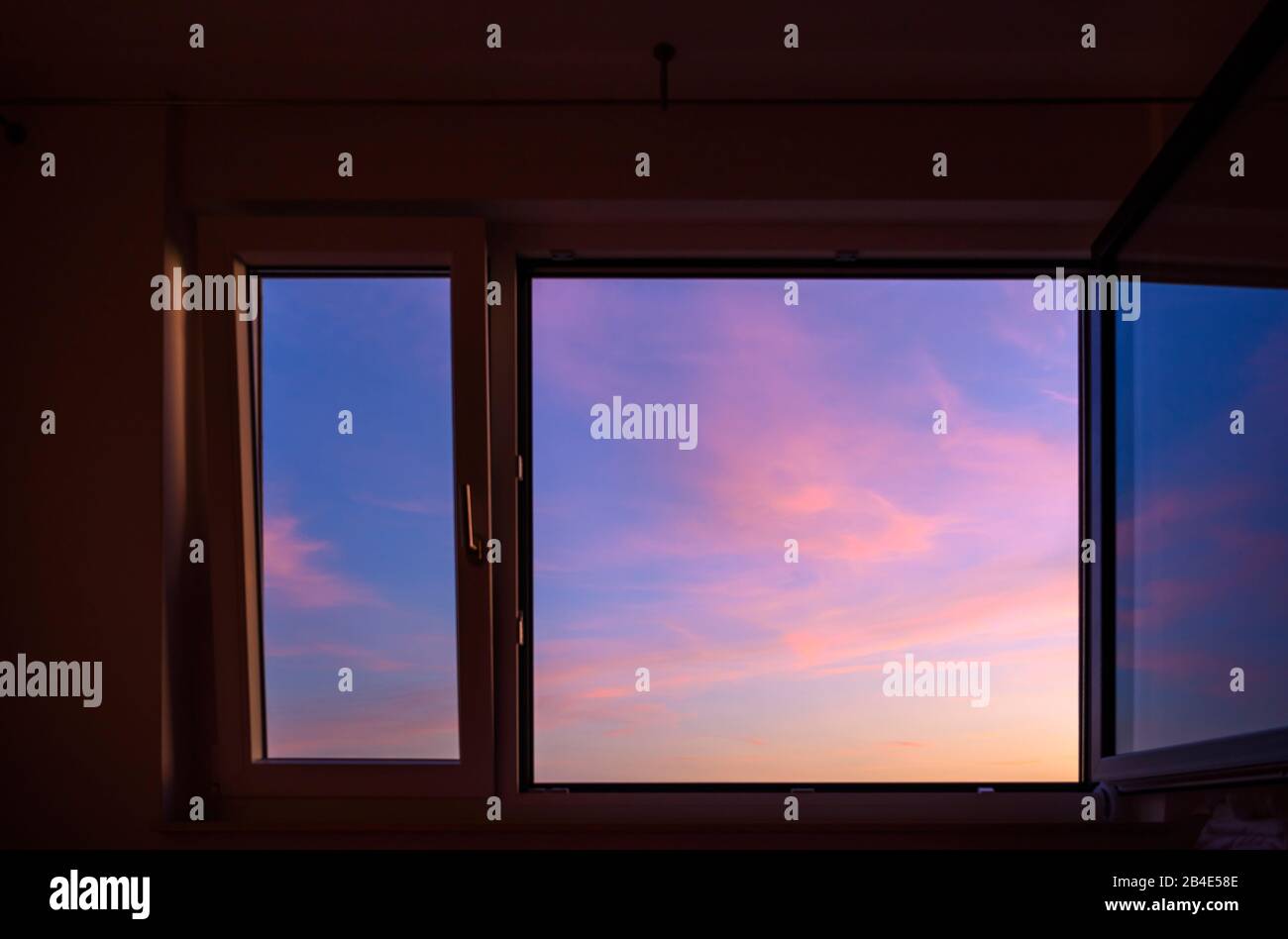 Open window looking out sky hi-res stock photography and images - Alamy
