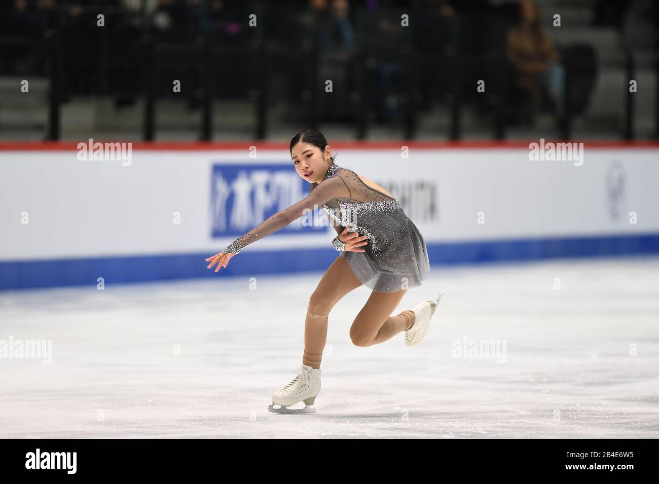 Tallinn, Estonia. 6th Mar 2020. Haein LEE from Korea, during Ladies Short Program at the ISU ...