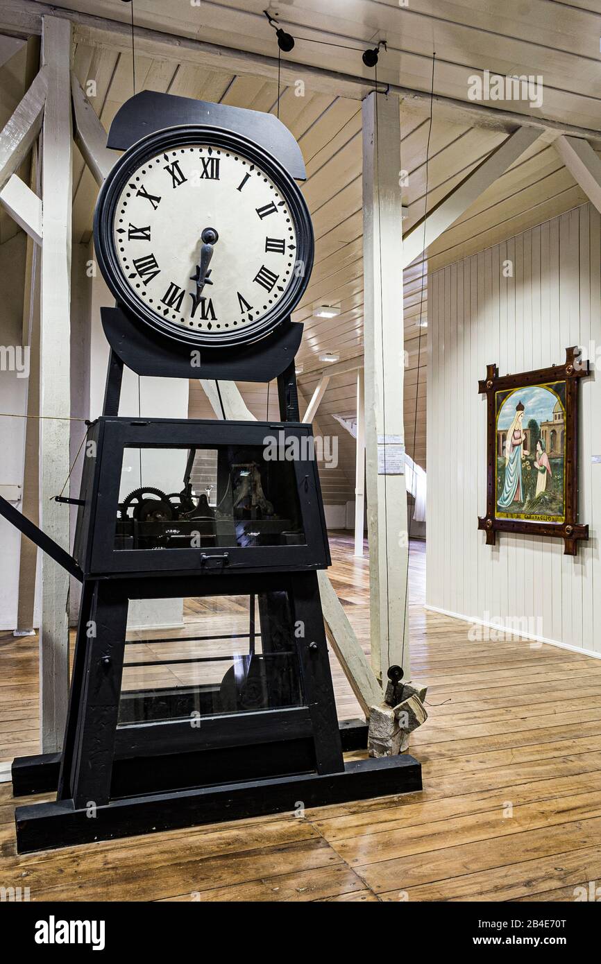 Antique clock in the interior of Dom Joaquim Museum. Brusque, Santa ...