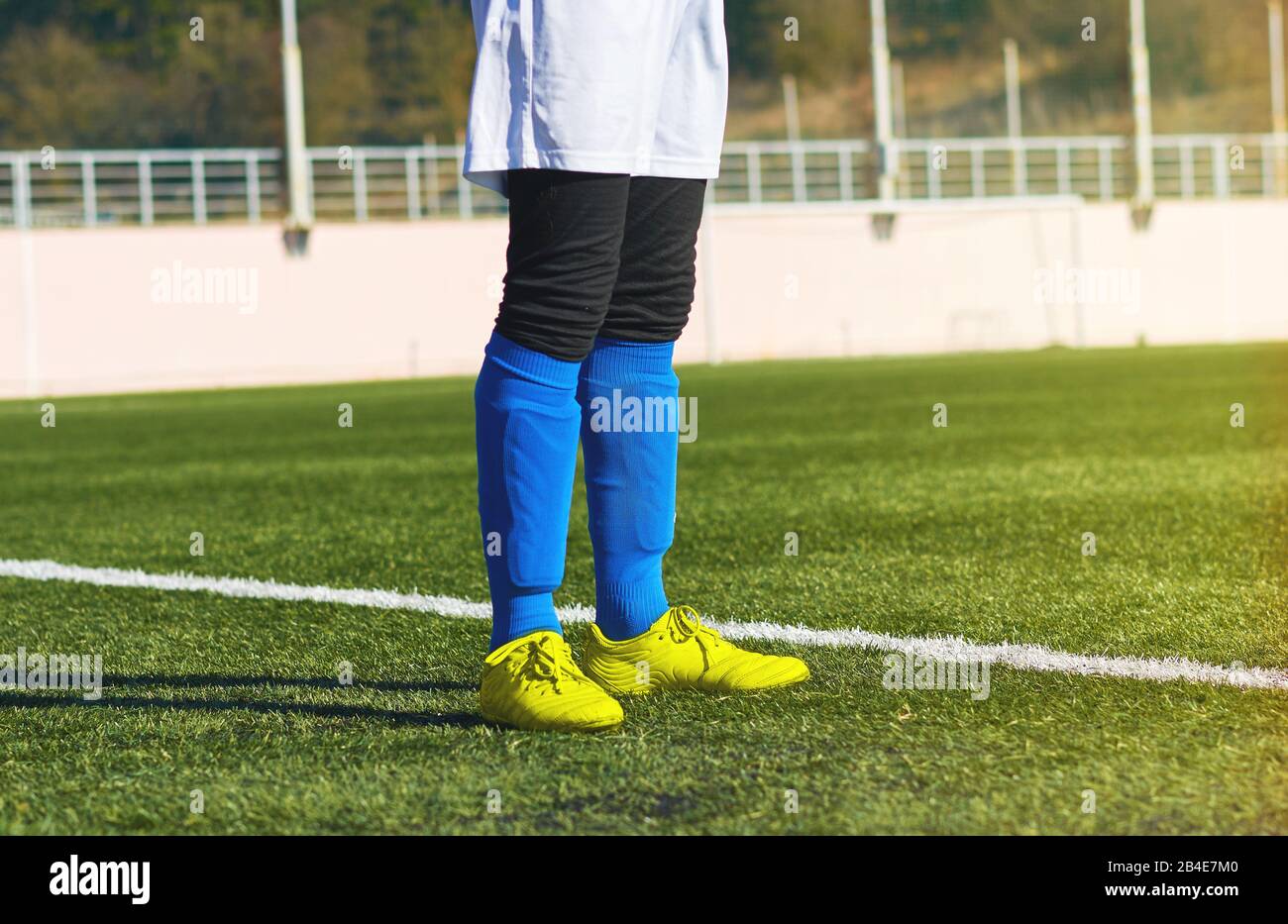 players on the field are fighting for the ball Stock Photo - Alamy