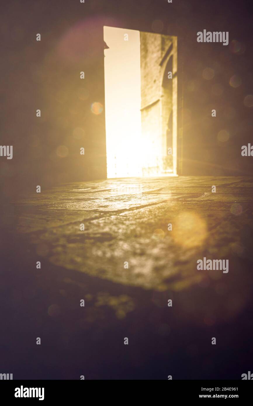 Room with gothic windows no people hi-res stock photography and images ...