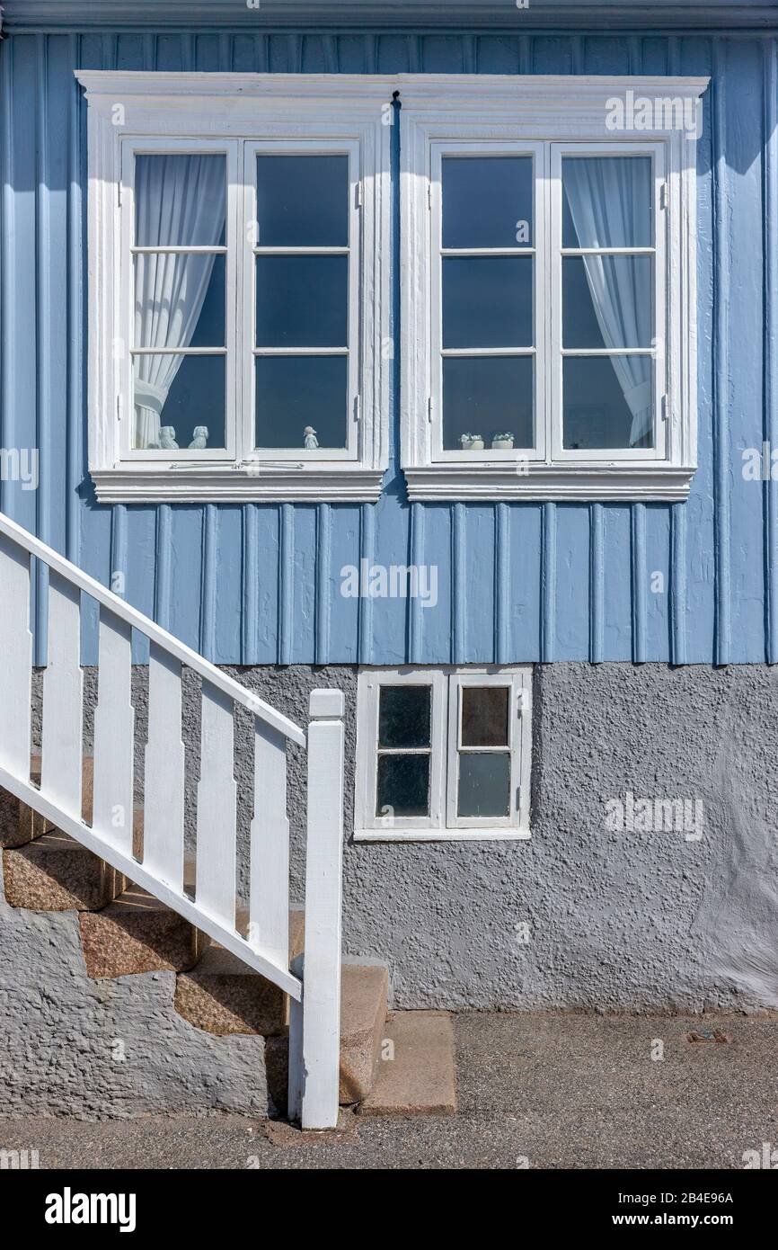 Blue house in Sweden Stock Photo - Alamy