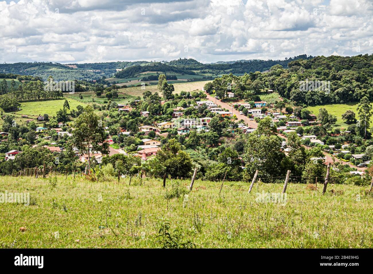 Small town in the countryside of southern Brazil. Caxambu do Sul, Santa ...